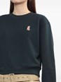 Maison kitsune' Lady fox cotton cropped sweatshirt available on ...